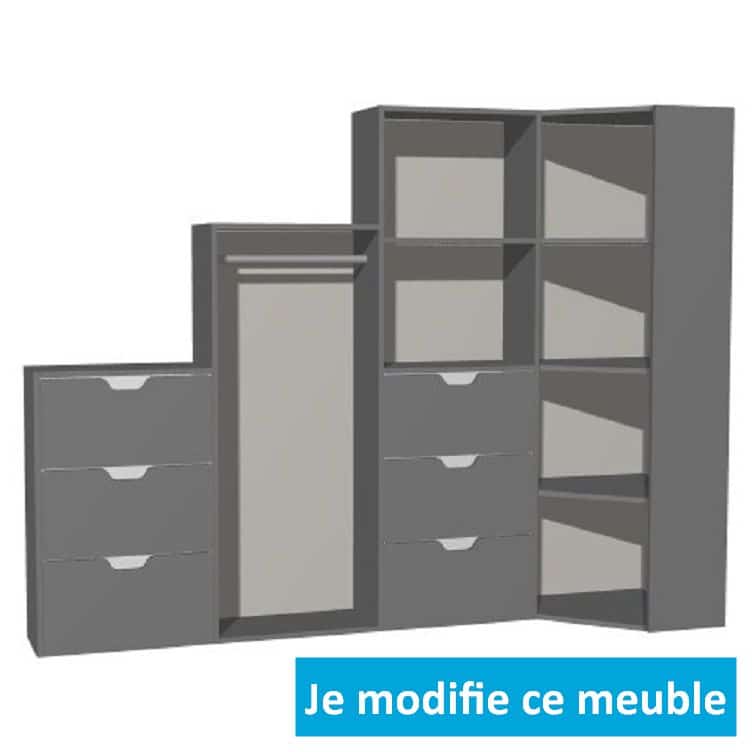 Dressing d'angle droit : Optimisez vos espaces avec du sur mesure